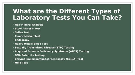 PPT Different Types Of Laboratory Tests PowerPoint Presentation Free Download ID 11299976