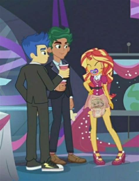 Sunset Shimmer In A Diaper 2 Edit By Theemperorofhonor On Deviantart