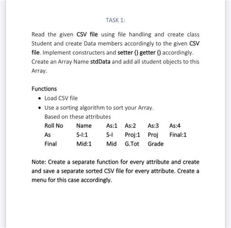 Solved TASK Read The Given CSV File Using File Handling Chegg