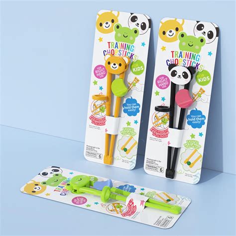 ตะเกียบฝึกเด็ก ลายการ์ตูนสัตว์ สําหรับการเรียนรู้บนโต๊ะอาหาร Shopee