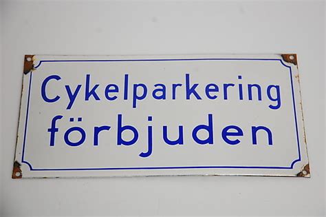 Letrero De Esmalte Prohibido Estacionar Bicicletas Otros Otros