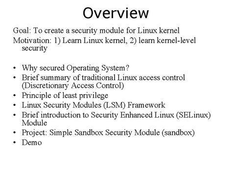 Linux Security Module LSM Framework By Hasari Tosun