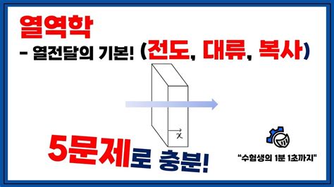 열역학 문제 1단원 3 3 열전달의 기본 대류 복사 전도 5문제면 됩니다 Youtube