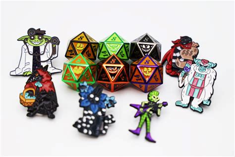 Foam Brain Games Plastic And Metal Rpg Dice Enamel Pins And More