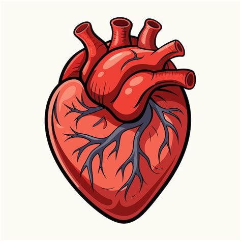 Human Heart Vector Illustration Detailed Design Premium Ai Generated