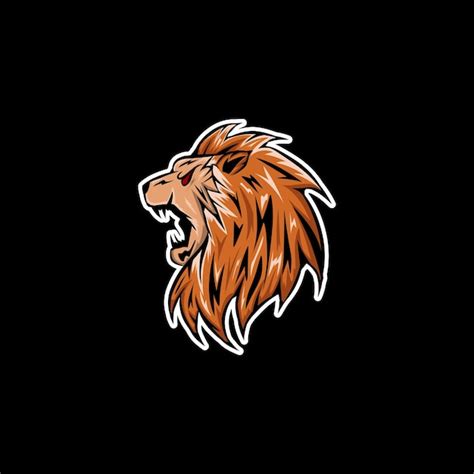 Löwe kopf logo Premium Vektor