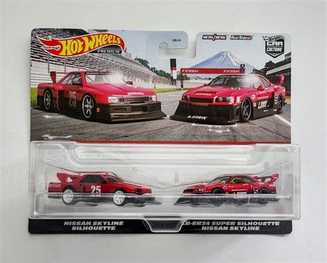Hotwheels 2 Pack Nissan Skyline Silhouette LB ER34 Super Silhouette