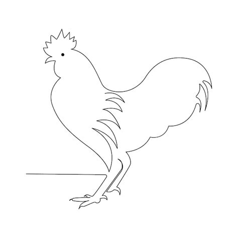 Premium Vector One Line Chicken Art Continuous Line Drawing Of