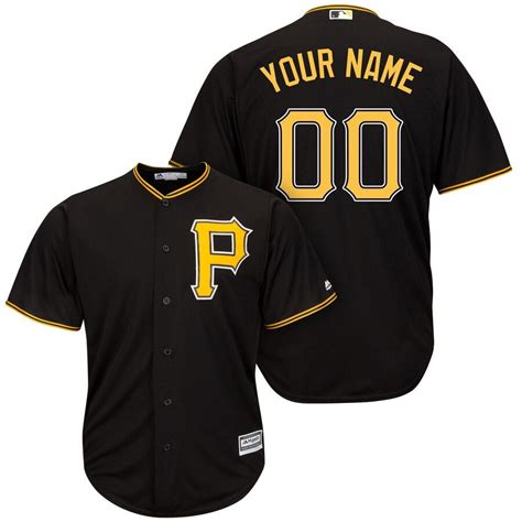 Pittsburgh Pirates Majestic Cool Base Custom Jersey Black