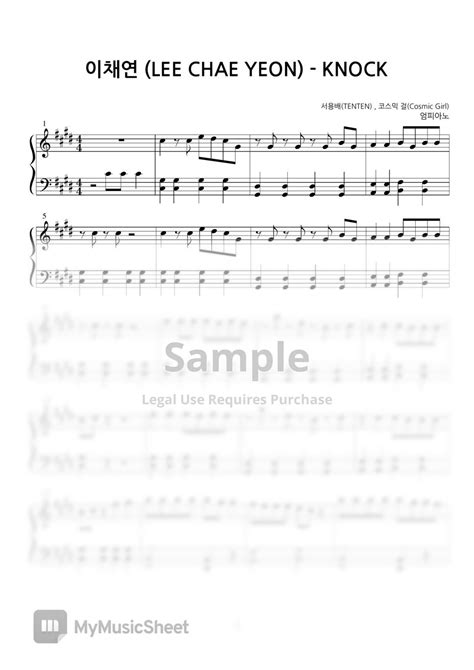 Lee Chae Yeon Knock Sheets By Umpiano