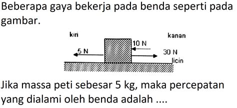 Kumpulan Contoh Soal Aplikasi Hitungan Gaya Fisika Kelas 8 Colearn