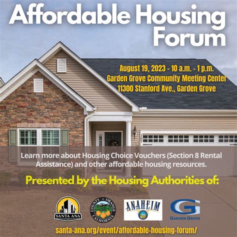 Housing Forum English City Of Santa Ana