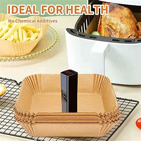 Lot de 100 doublures jetables carrées pour friteuse à air papier