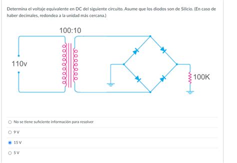 Solved Determina El Voltaje Equivalente En DC Del Siguiente Chegg