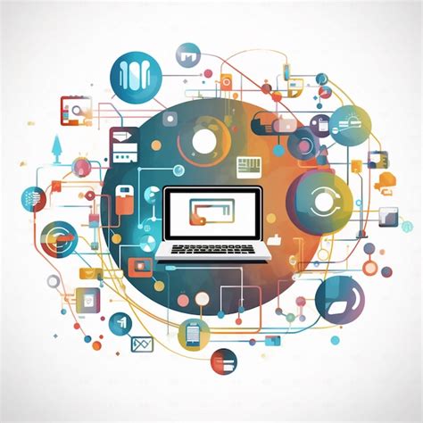 Premium Vector Internet Network Communication Web Technology Computer Icon Vector Online