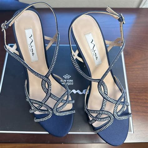Nina Shoes Shoes Nina Shoes Salma Ls New Navy Luster Satin Poshmark