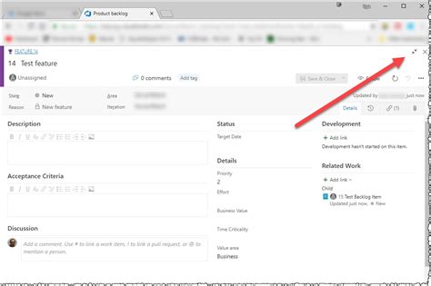 azure devops how do you enable work item dialog in vsts visual