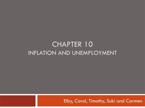 Ppt Chapter 10 Inflation And Unemployment Powerpoint Presentation