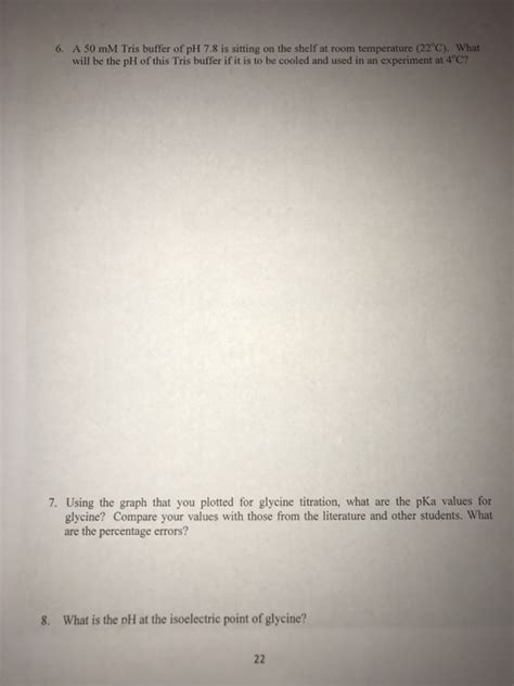 Solved A MM Tris Buffer Of PH Is Sitting On The Shelf Chegg