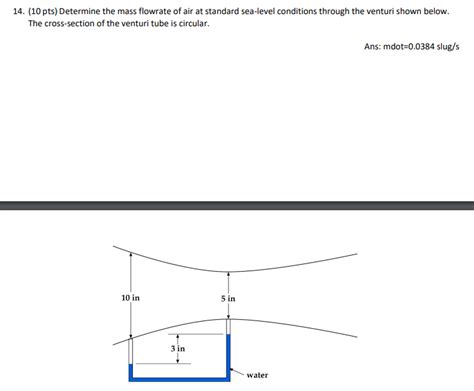 Solved 14 10 ﻿pts ﻿determine The Mass Flowrate Of Air