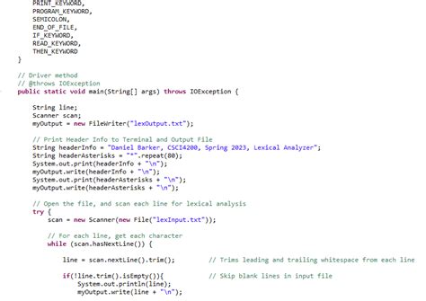Solved The Program Below Is A Lexical Analyzer Keep The Chegg