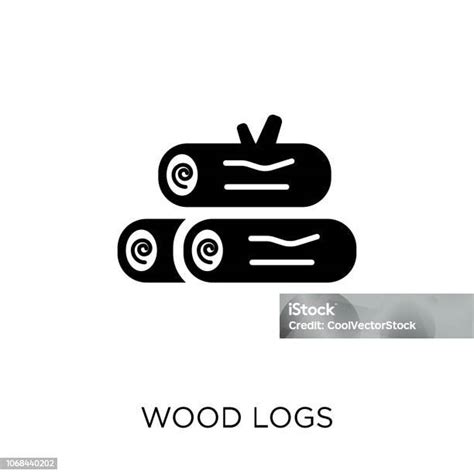 Ikon Kayu Log Kayu Log Simbol Desain Dari Pertanian Pertanian Dan