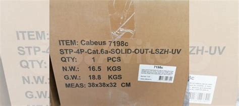 Cabeus STP-4P-Cat.6a-solid-OUT-lszh-UV купить в Москве | Электроника ...