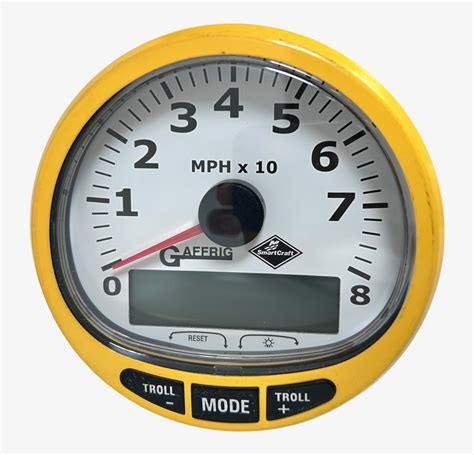 Mercury Smartcraft Gaffrig Sc1000 Yellow Bezel Speedometer Gauge New Lcd Max Marine Outlet
