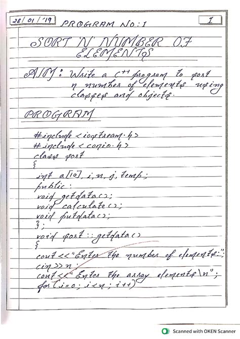 Crecord Cpp Lab Exam Programseasy Notes Program No1 I Sort N Number 07 Elements Ally