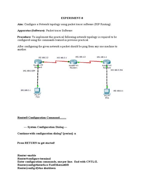 Experiment 8 Pdf Router Computing Computer Network