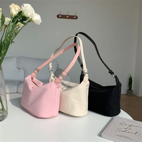 Ins Large Capacity Shoulder Bag Oxford Bolsa À Prova Dágua Para Mulher