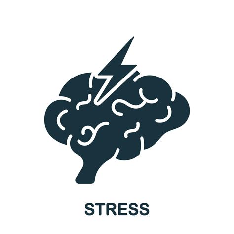 Estrés Mental Problema Silueta Icono Migraña Cefalea Depresión