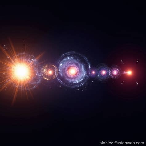 Cosmic Evolution Timeline Stable Diffusion Online