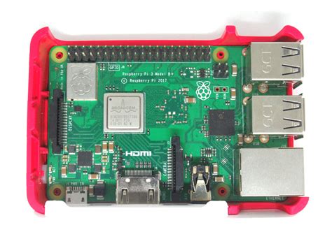 how to put the raspberry pi 3b into the official red and white case