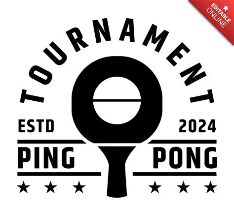 Ping Pong Tournament Logo Design Template Free Design Template