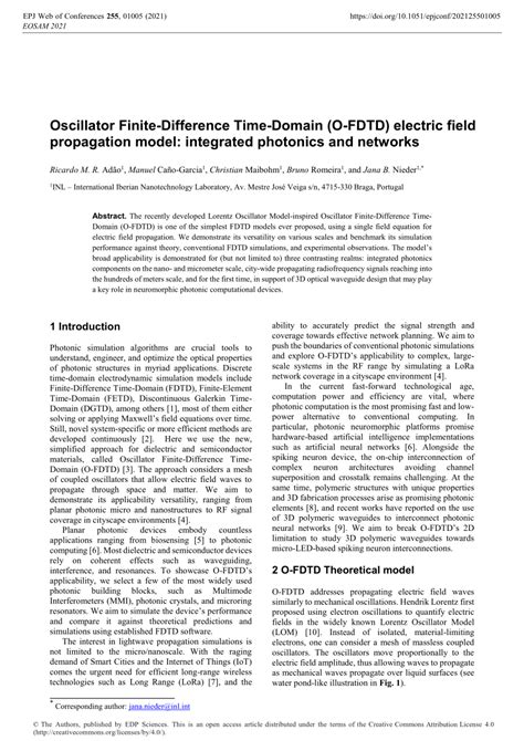 Pdf Oscillator Finite Difference Time Domain O Fdtd Electric Field