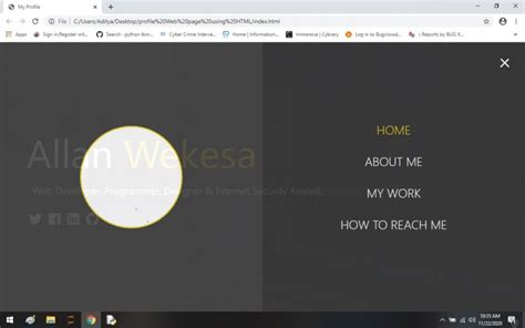 Html Css And Js Program To Profile Web Page Using Html Kashipara