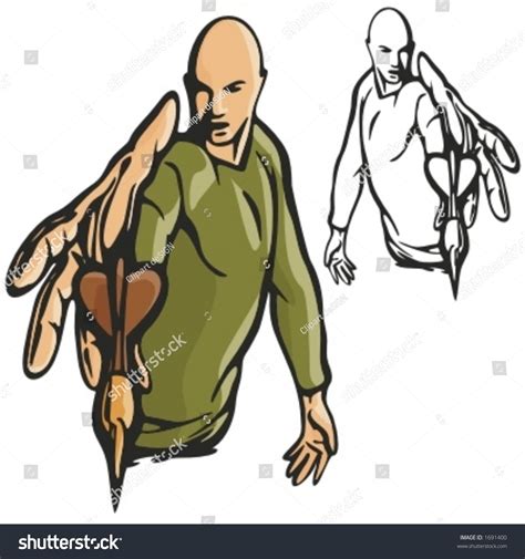 Darts Player Vector Illustration Stock Vector Royalty Free Shutterstock