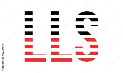 Lls Three Initial Letter Iconic Line Negative Space Minimal Logo Design