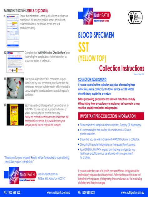 Fillable Online Nutripath Coeliac Collection Instructions Melbourne Functional Medicine Testing