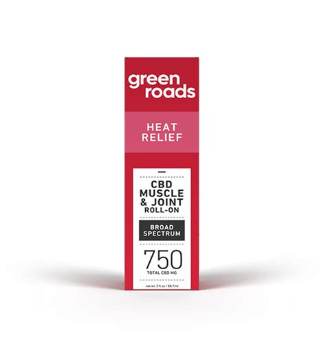 Green Roads Cbd Muscle And Joint Heat Relief Roll On 750mg 3oz