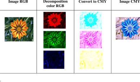 Decomposition Of Image In Rgb Model And Cmy Model Download