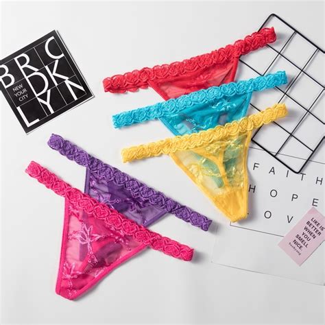 7color T Full Beautiful Lace Womens Sexy Lingerie Thongs G String