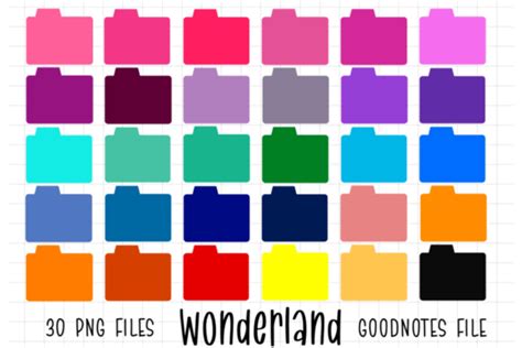File Folder Digital Planner Stickers Graphic By Simplyprintables1