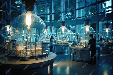 Premium Ai Image A Glass Display Case With A Glass Dome And A Man