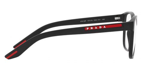 Prada PS 06PV DG01O1 55 Black Rubber Eyeglasses