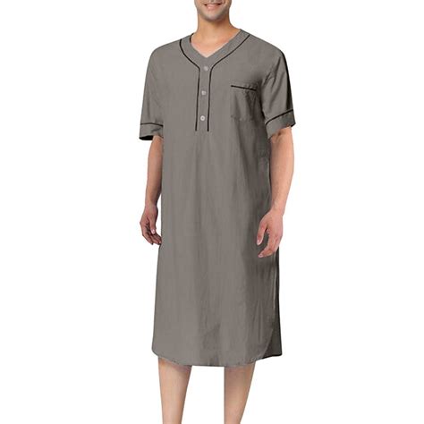 Men Muslim Clothing Short Sleeve Jubba Saudi Arab Long Kaftan Thobe