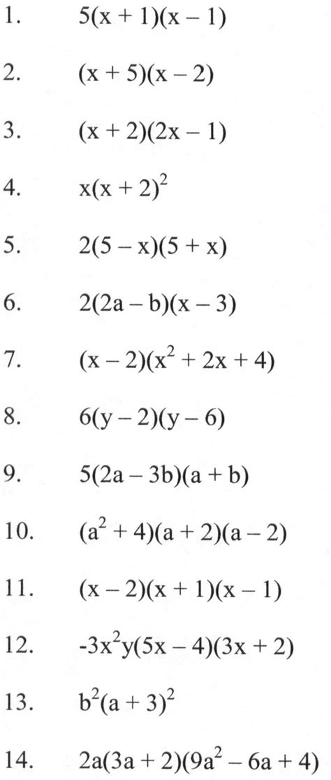 Factoringpolynomials Worksheets Library
