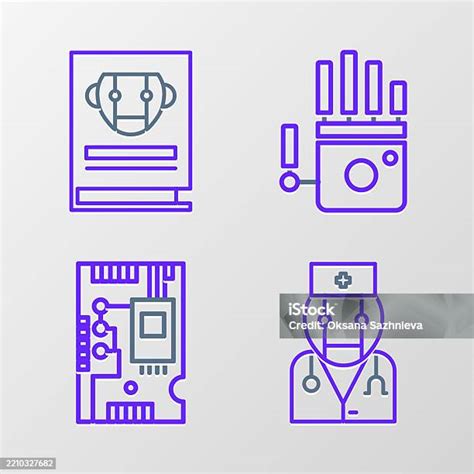 set line robot doctor electronic computer components motherboard