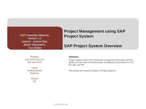Ppt Sap Ps Overview Dokumen Tips